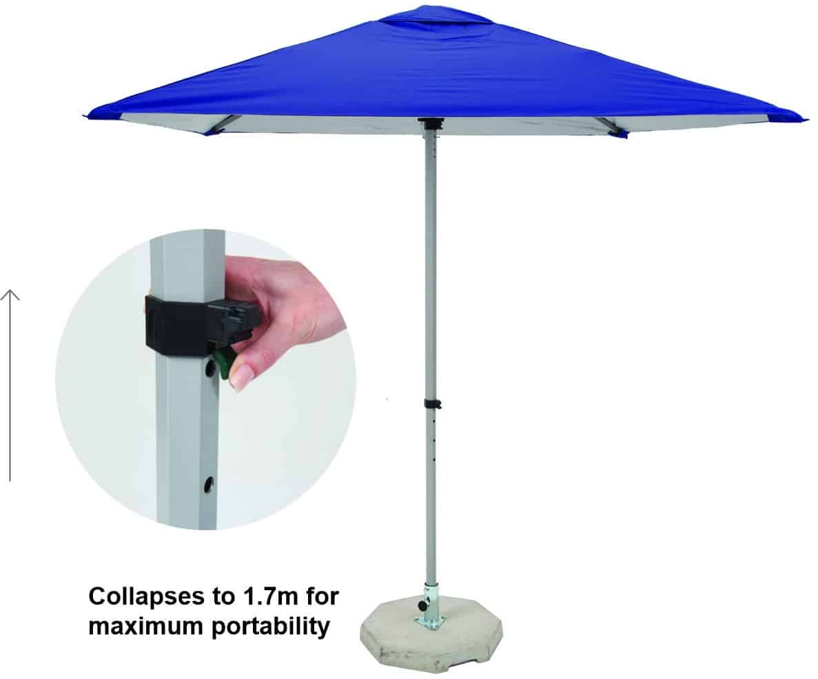 Square 2m Sliding Umbrella – Extreme Canvas & Blind